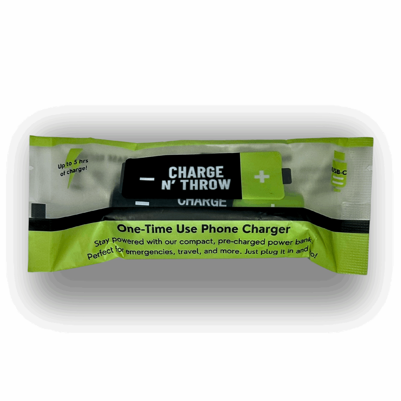 Charge N’ Throw One-Time Use Phone Charger – Charge N’ Throw